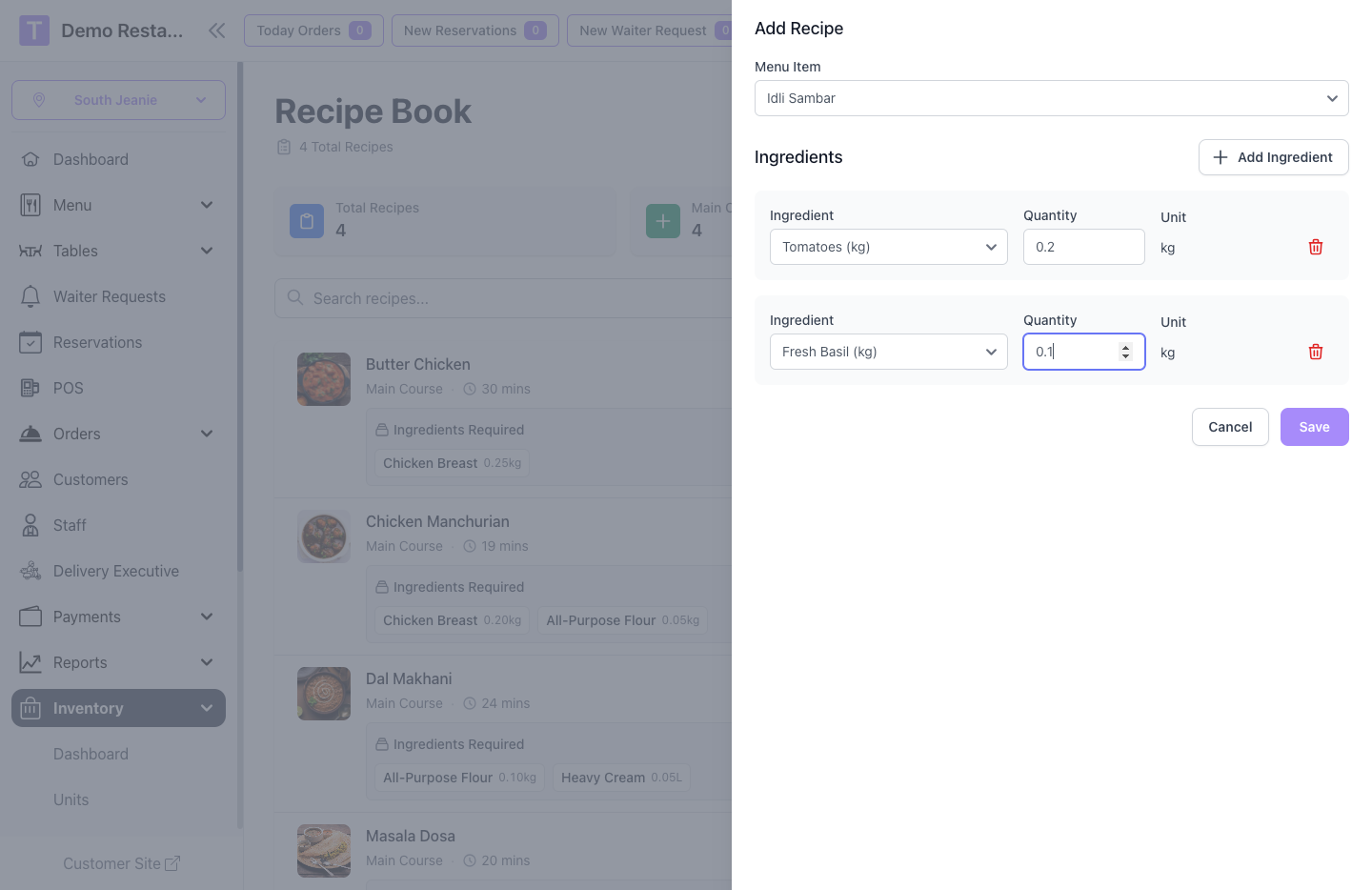 Inventory Module for Tabletrack by ajay138 | CodeCanyon